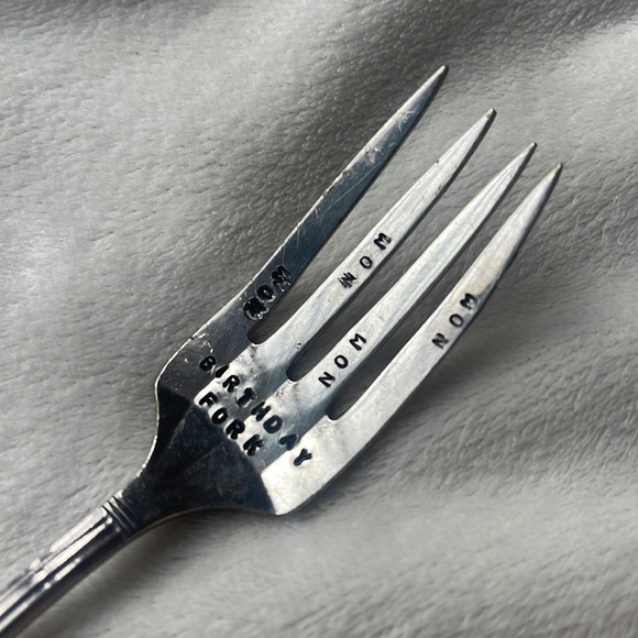 Dining | Antique Silver Plated Fork Engraved Birthday Fork | Poshmark